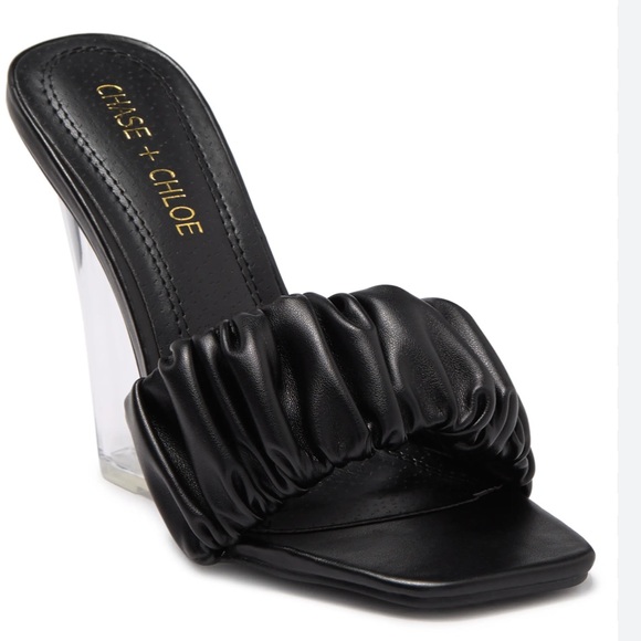 Chase + Chloe | Shoes | Chase Chloe Luci Clear Wedge Mule Sandal | Poshmark